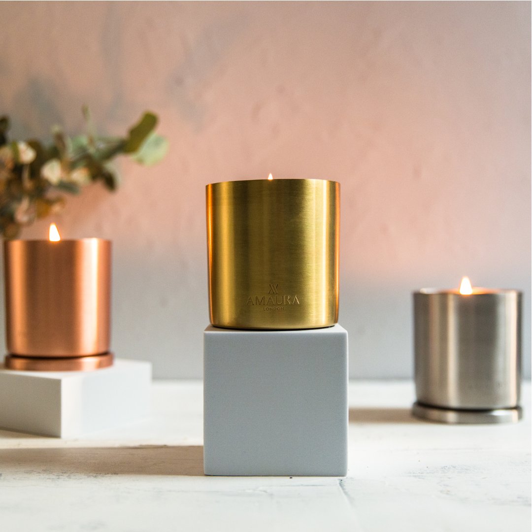 Sustainable, Luxury Metal Encased Scented Candles - Hand poured in the ...