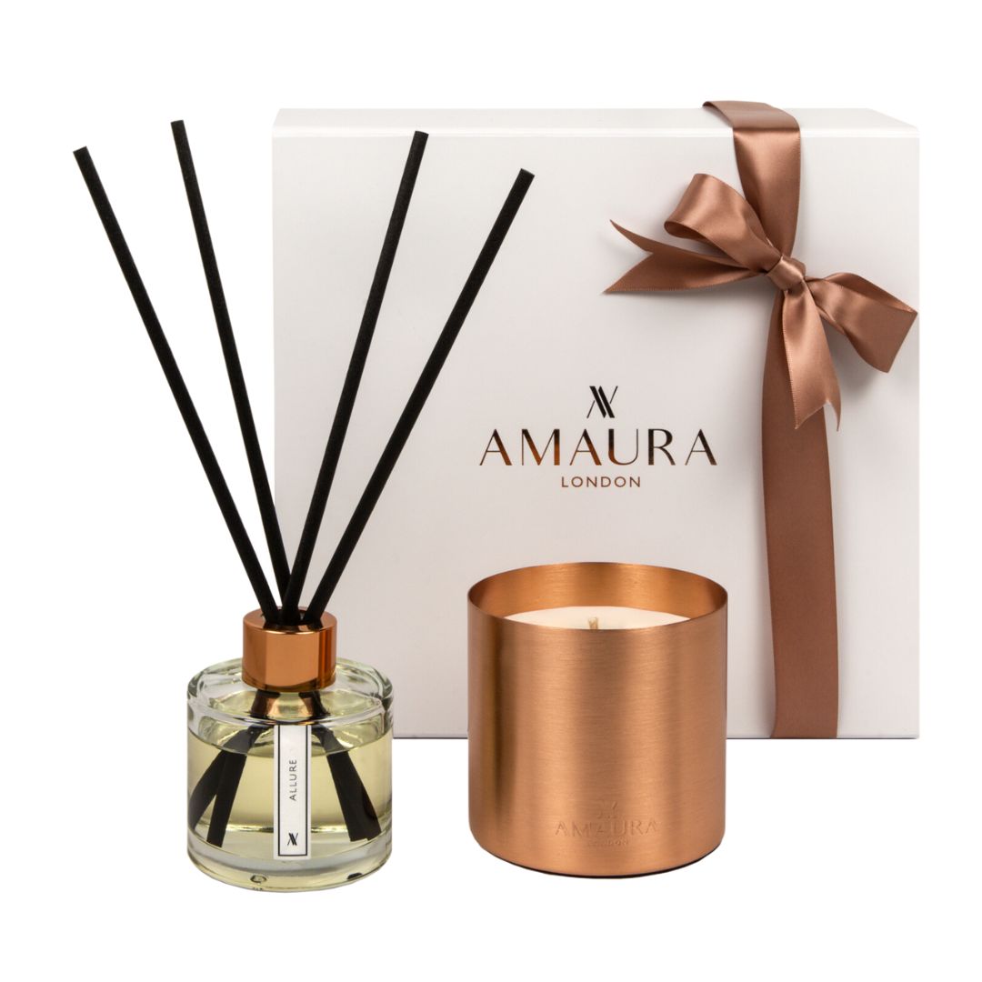 Allure Candle & Reed Diffuser Gift Set with Luxury Floral Notes ...