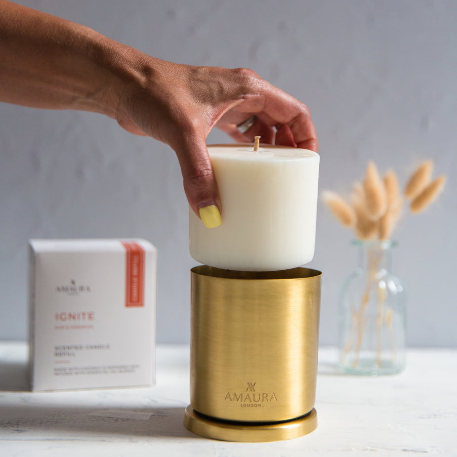 Ignite Candle Refill | Long Lasting out & Gerenium Scented Candle ...