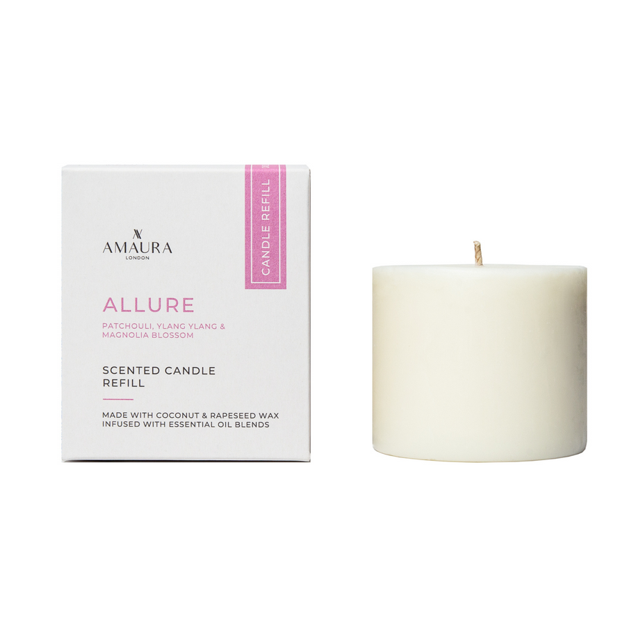 Allure | Patchouli & Blossom Scent Candle Refill 50 Hour Burn – Amaura ...