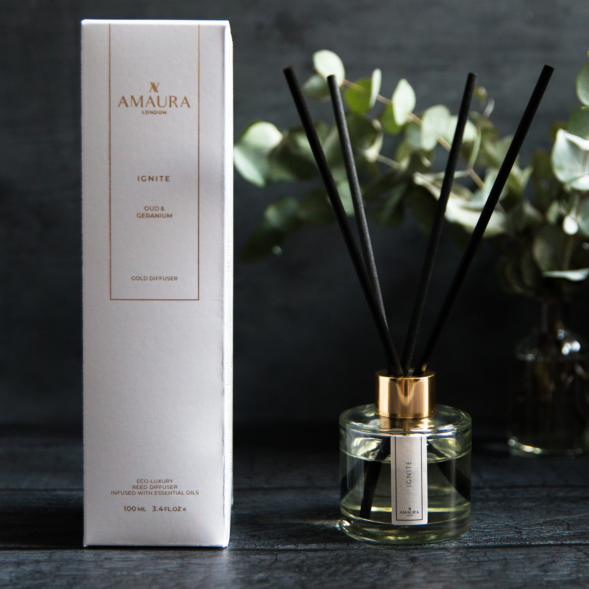 Ignite | Luxury Oud Reed Diffuser | Eco-Friendly Home Fragrance ...
