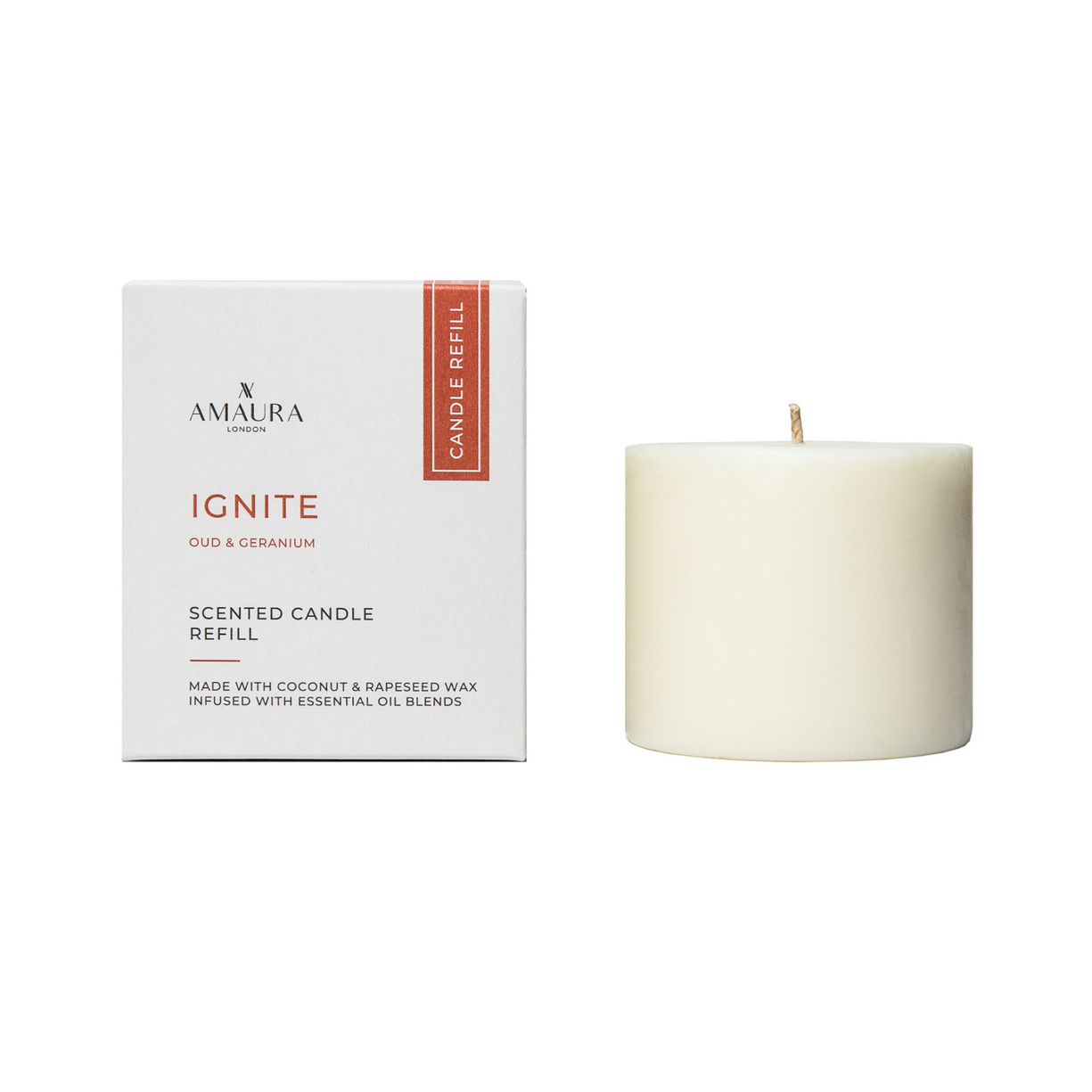 Ignite Candle Refill | Long Lasting out & Gerenium Scented Candle ...